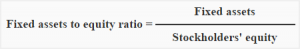 Fixed assets to equity ratio - Accounting For Management