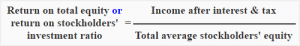 Return on total equity or shareholders' investment ratio - explanation ...