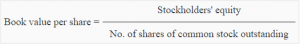 Book value per share of common stock - explanation, formula and example ...
