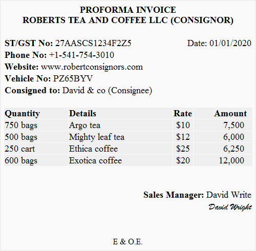 Proforma Invoice Definition Explanation And Format Accounting For 
